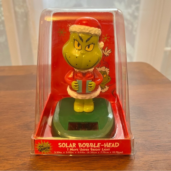 Dr. Seuss | Holiday | New In Box Dr Seuss The Grinch Solar Bobble Head ...